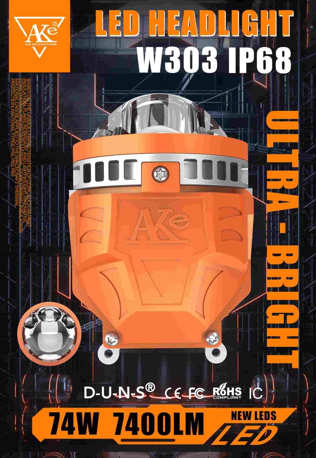 Best Led Headlight Brand | Led Headlight Manufacturer | AKE